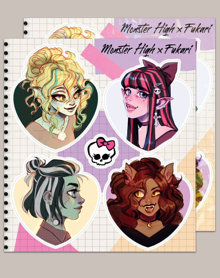 Monster High sticker sheet - fuki-stuff.com