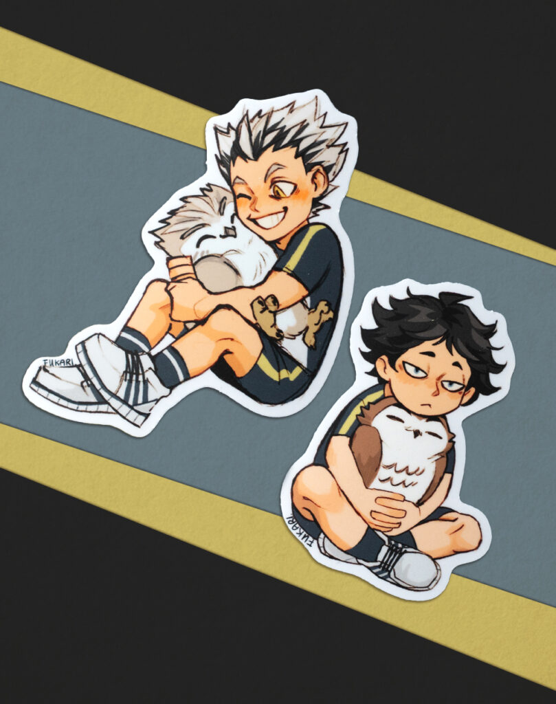 Fukurodani stickers - fuki-stuff.com